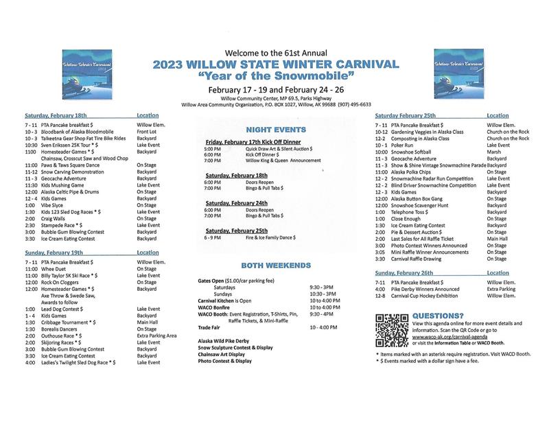 Willow Winter Carnival Family Events - Connect Mat-Su